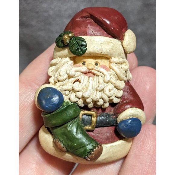Jewelry | Vintage Rustic Santa Brooch | Poshmark